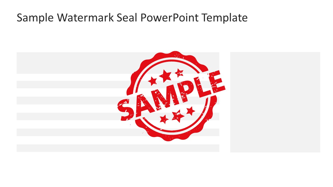 Sample Watermark Seal PowerPoint Template