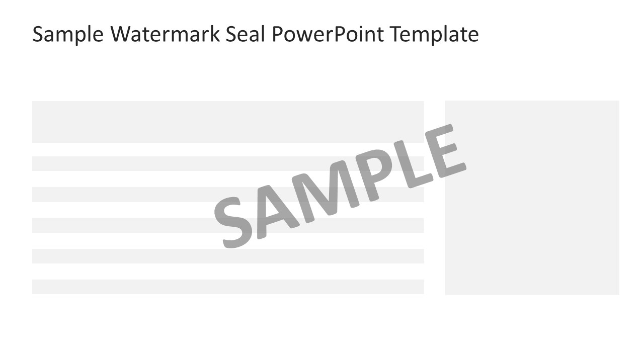 Sample Watermark Seal PowerPoint Template