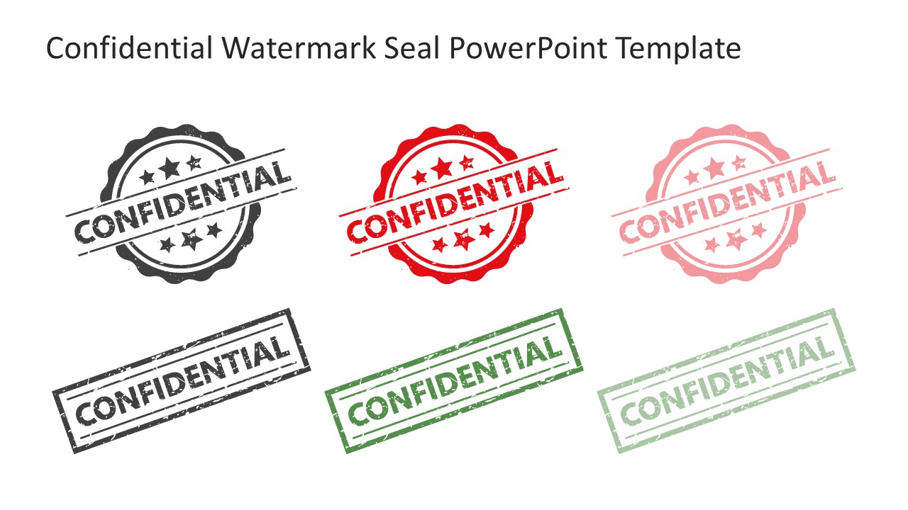 Confidential Watermark Seal PowerPoint Template