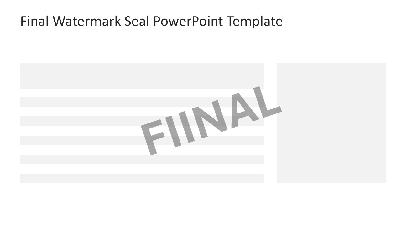 Final Watermark Seal PowerPoint Template