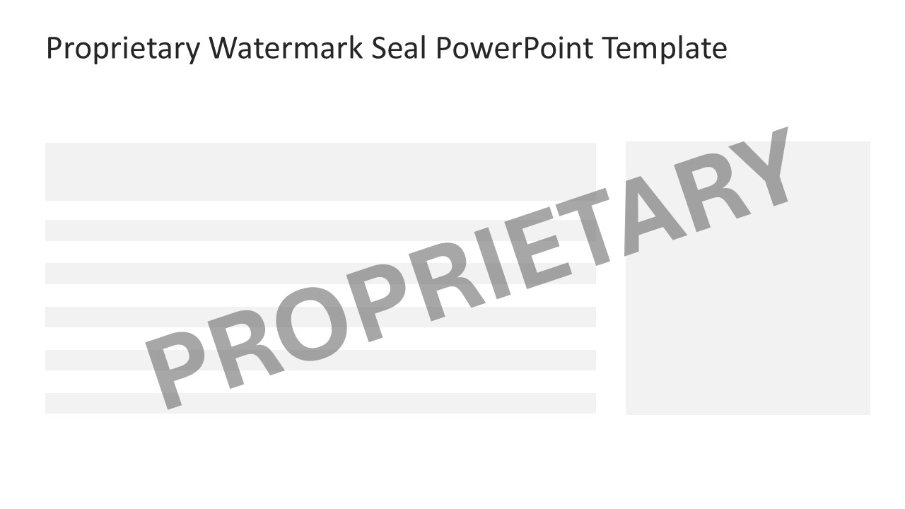 Proprietary Watermark Seal PowerPoint Template