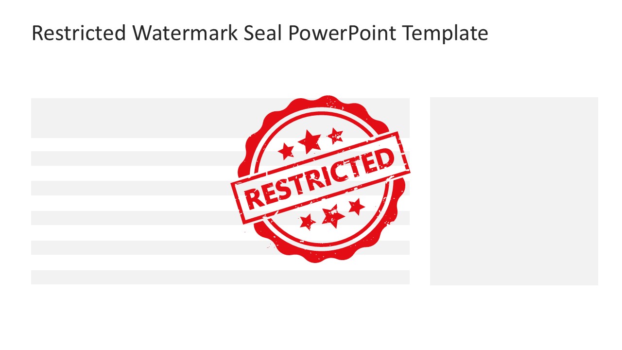 Restricted Watermark Seal PowerPoint Template
