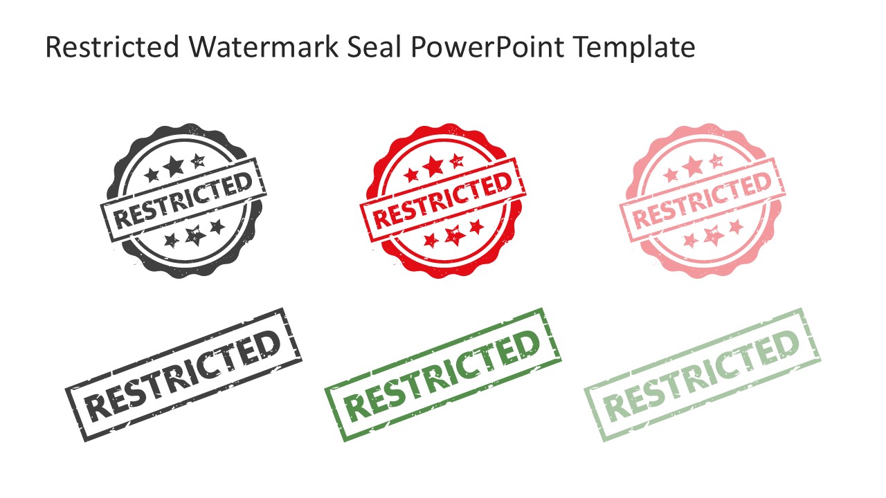 Restricted Watermark Seal PowerPoint Template