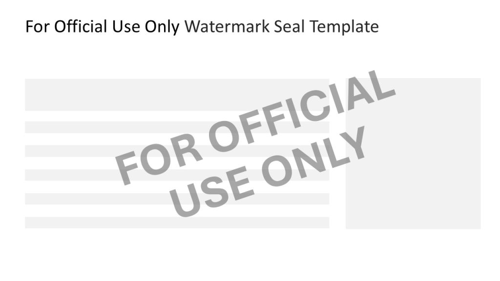 For Official Use Only Watermark Stamp Template - SlideModel