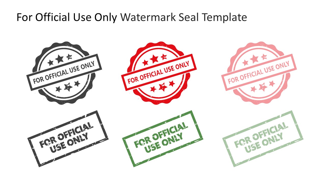 For Official Use Only Watermark Seal PowerPoint Template - SlideModel