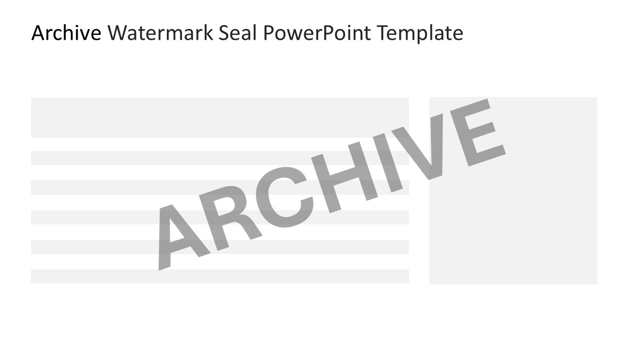 Archive Watermark Seal PowerPoint Template