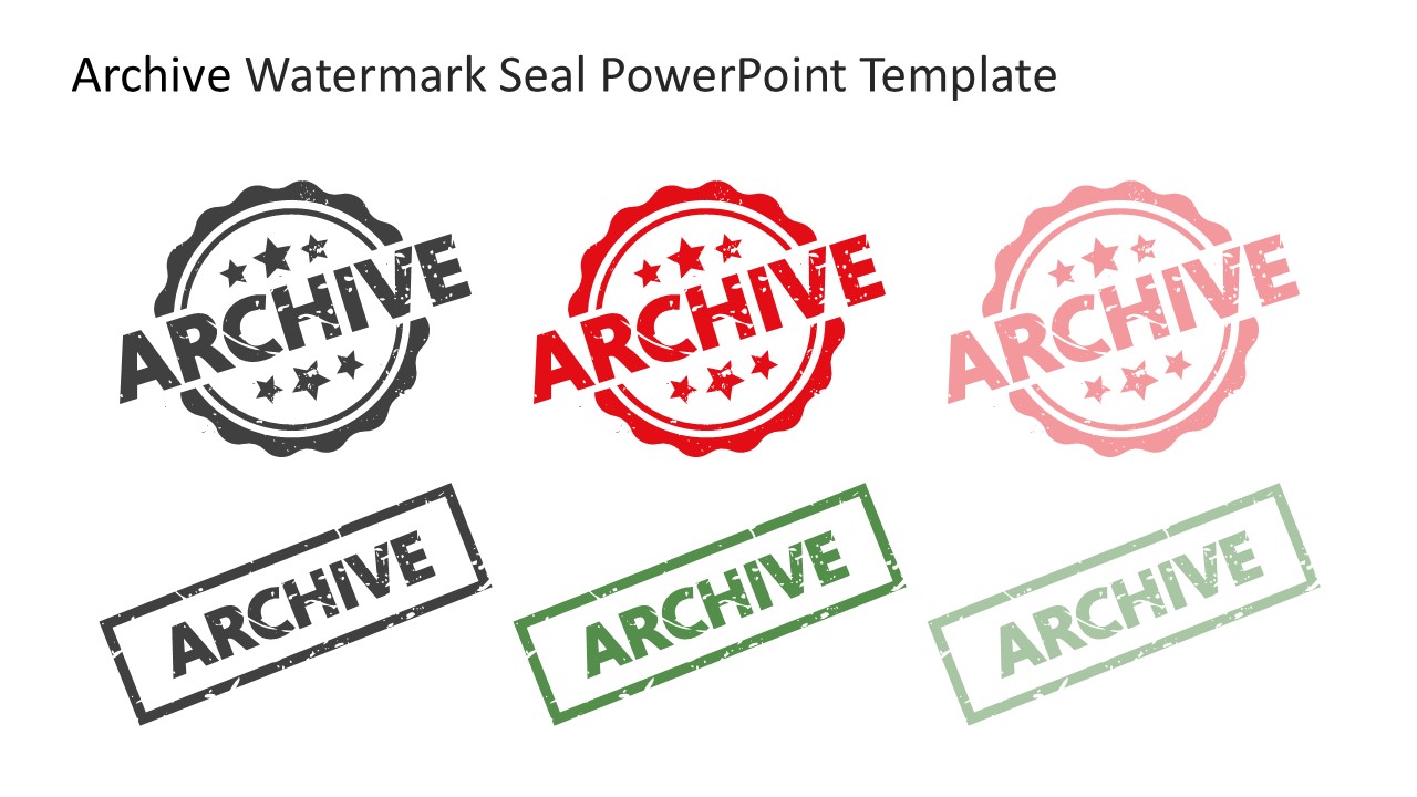 Archive Watermark Seal PowerPoint Template