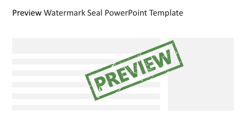 Preview Watermark Seal Presentation Template - SlideModel