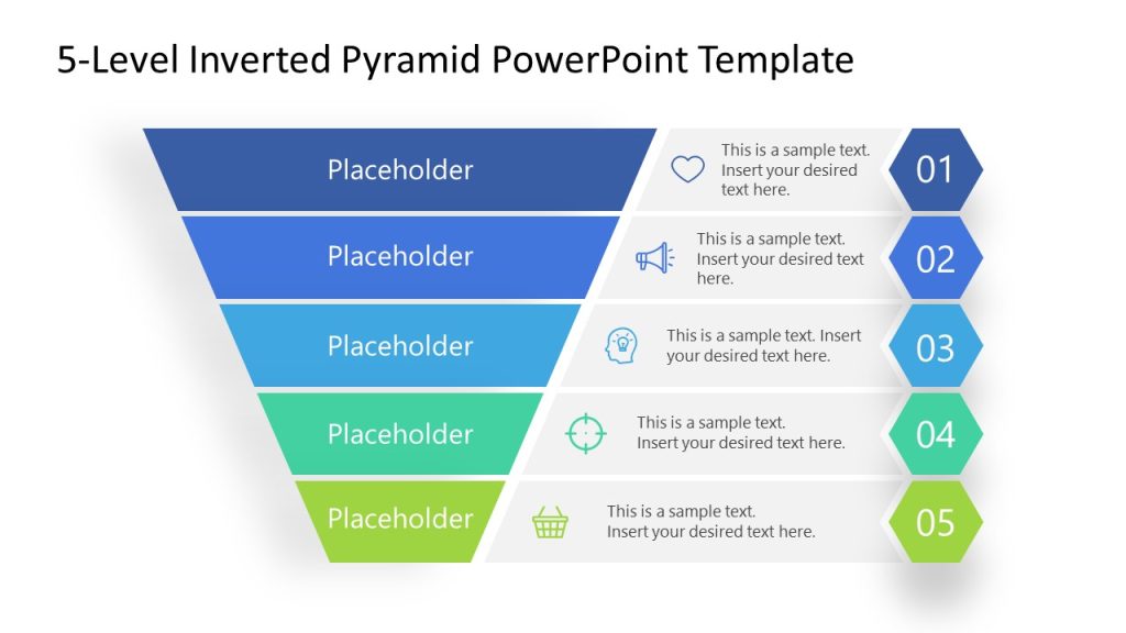 5-Level Inverted Pyramid PPT Template - SlideModel