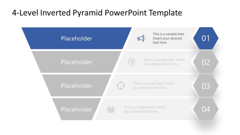 Level 1 Slide - 4-Level Inverted Pyramid Template - SlideModel