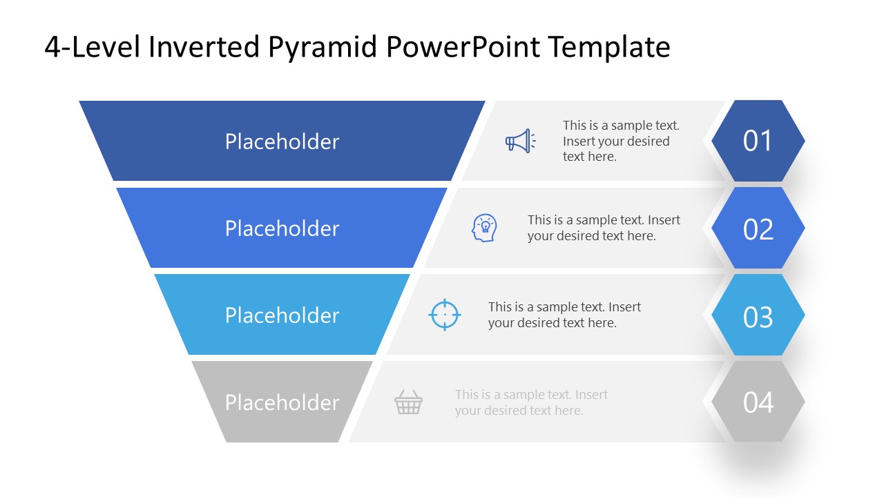 4-Level Inverted Pyramid PowerPoint Template