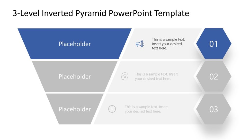 Level 1 Slide - 3-Level Inverted Pyramid Template - SlideModel