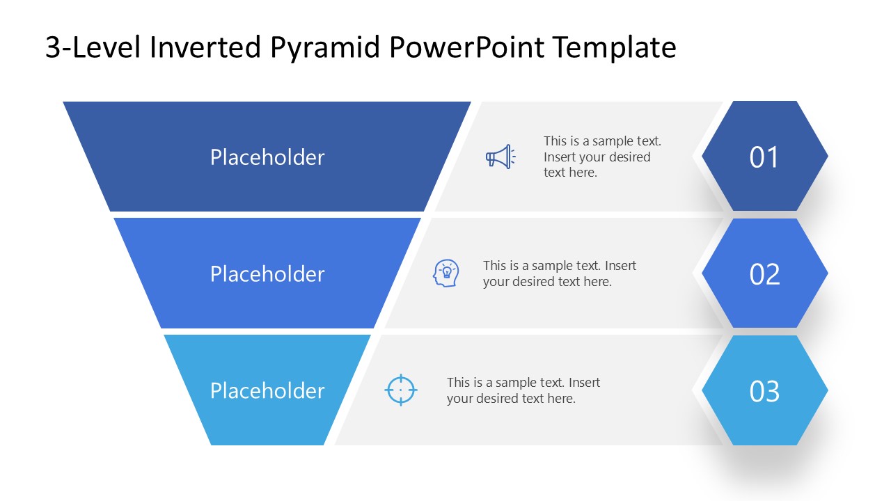 3-Level Inverted Pyramid PowerPoint Template 3-Level Inverted Pyramid PowerPoint Template