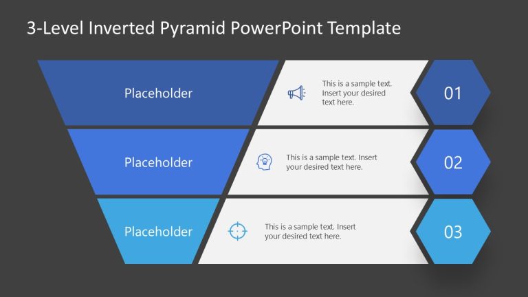 Inverted Pyramid Diagram Slide for Presentation - SlideModel