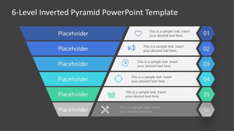Step 5 Slide - Inverted Pyramid Template - SlideModel