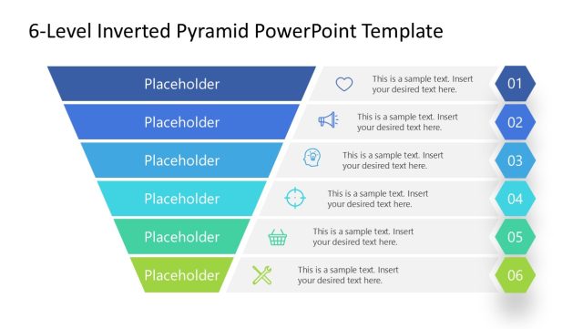 Editable Slide with Infographics - Inverted Pyramid PowerPoint Template ...