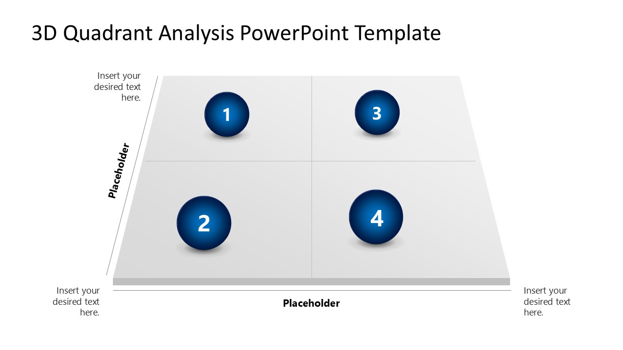 3D Quadrant Analysis PowerPoint Template