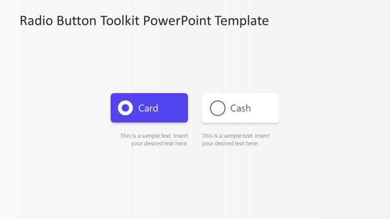 Card & Cash PPT Slide - Radio Button Template - SlideModel