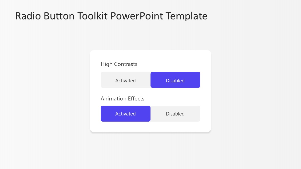 Radio Button PowerPoint Template