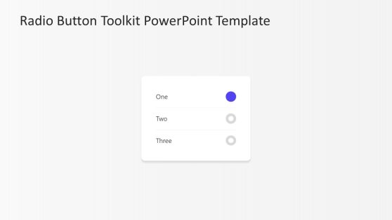 Three Options Presentation Radio Buttons Slide - SlideModel
