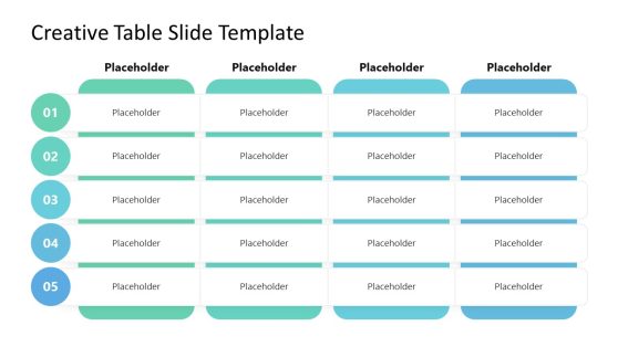 Creative Table Presentation Template - SlideModel