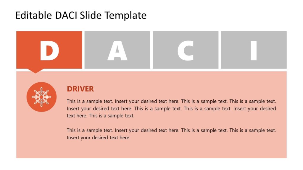 Driver Slide for DACI PowerPoint Template - SlideModel