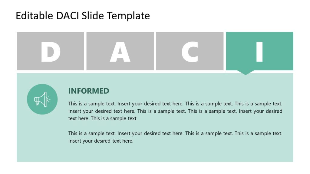 Informed Slide DACI Model for Google Slides - SlideModel