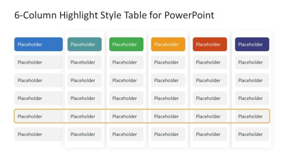 Editable Column Highlight Style Table Slide - SlideModel