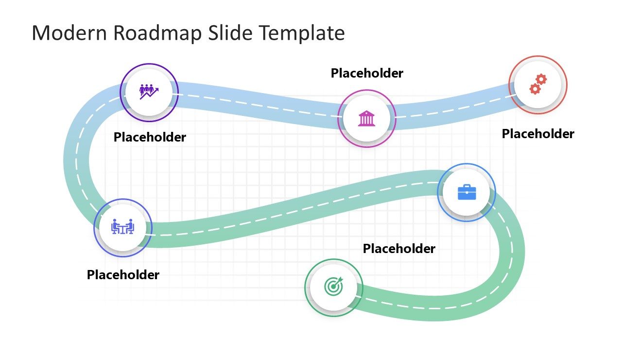 Modern Roadmap Template with Infographics - SlideModel