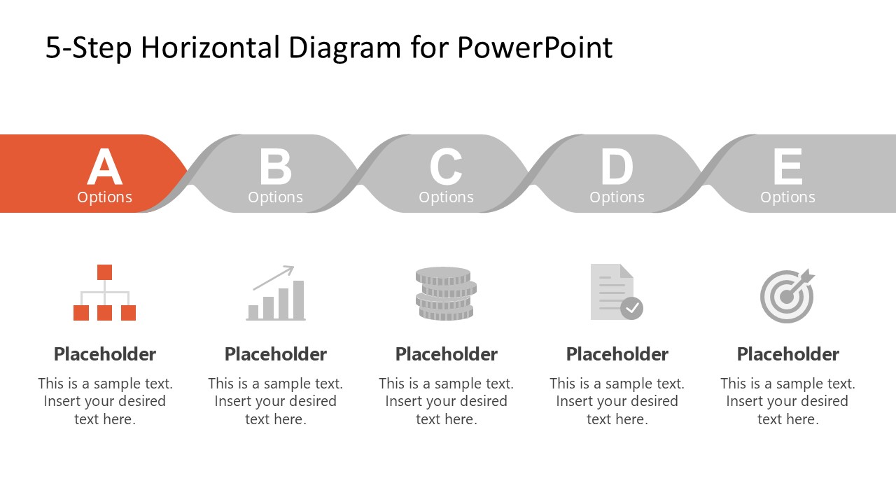5-Step Horizontal Diagram for PowerPoint