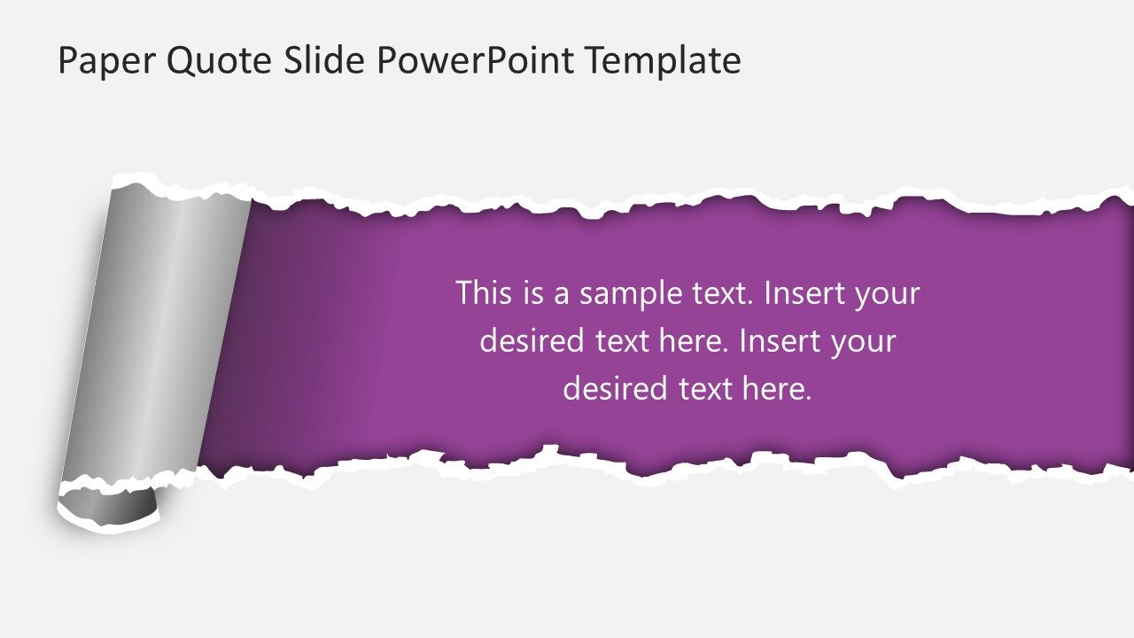Paper Quote Slide Presentation Template - SlideModel