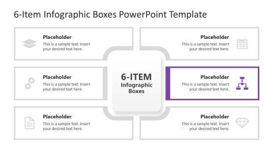 Slide for Item 3 Presentation - 6-Item Infographic Boxes Template ...