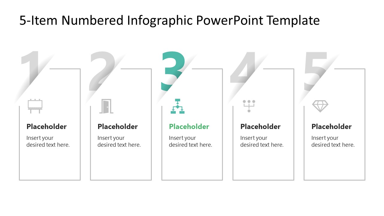 5-Item Numbered Infographic PowerPoint Template