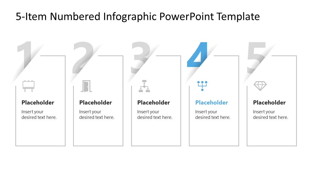 5-Item Numbered Infographic PowerPoint Template