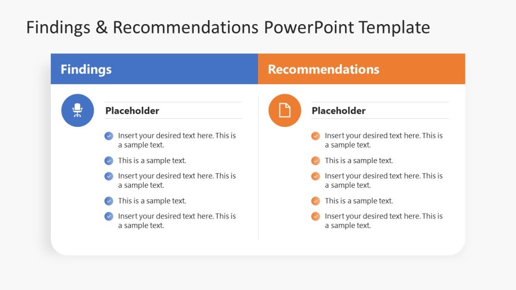 Findings & Recommendations Layout Presentation Template - SlideModel Findings & Recommendations Layout Presentation Template - SlideModel