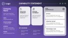 Editable One-Page Capability Statement Slide - SlideModel