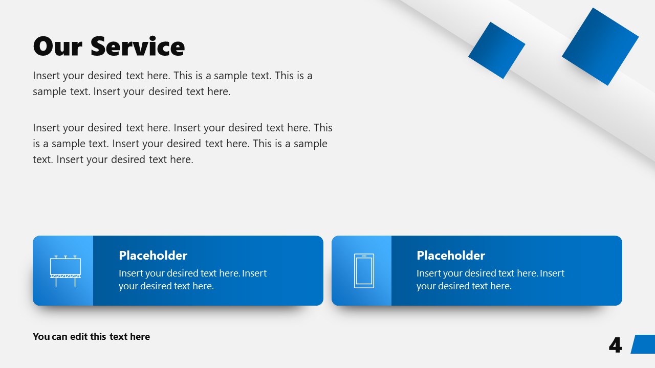 Blue Blocks Corporate Profile PowerPoint Template