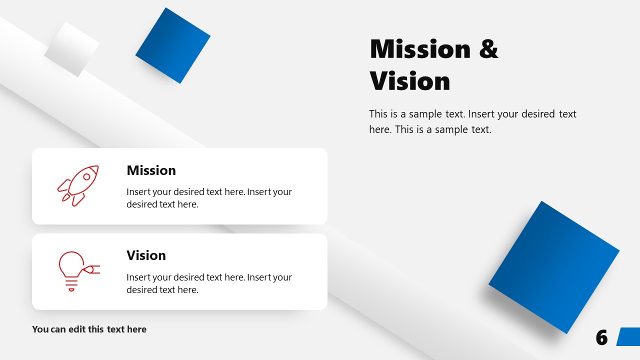 Blue Blocks Corporate Profile PowerPoint Template