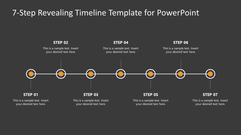 7-Step Revealing Timeline Presentation Template - SlideModel