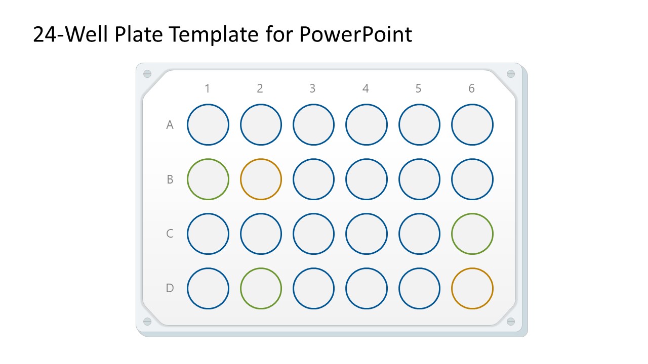 24-Well Plate Template for PowerPoint & Presentation Slides
