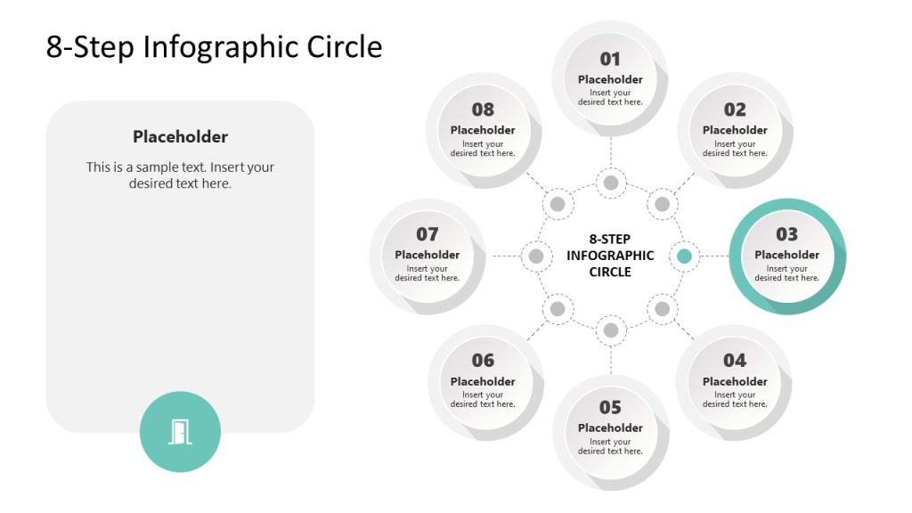 8-Step Infographic Diagram - Third Step Spotlight Slide - SlideModel