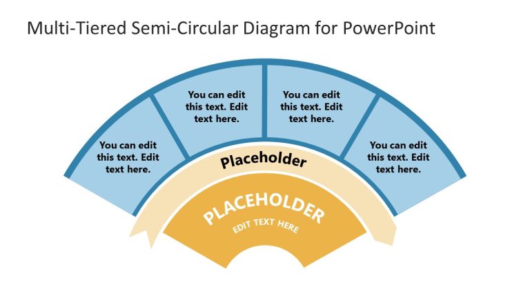 Four-Tiered Semi-Circular Diagram for PPT Presentation - SlideModel