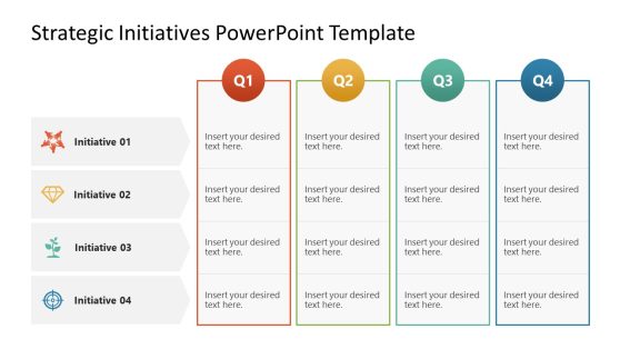 Vision Strategic Initiatives Slide Template - SlideModel