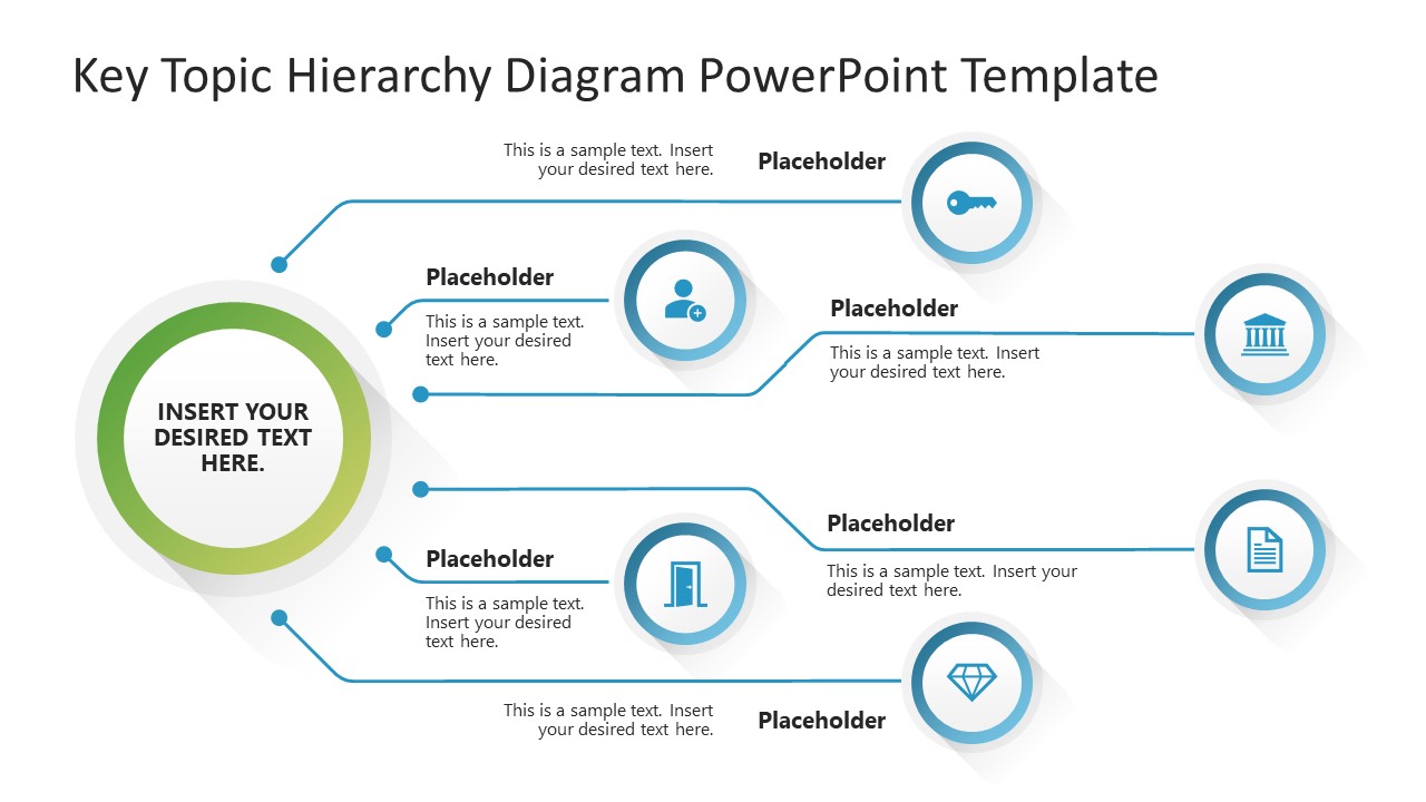 Key Topic Hierarchy Diagram PowerPoint Template