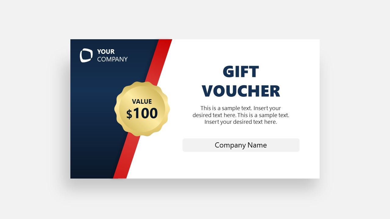 Simple Voucher PowerPoint Template