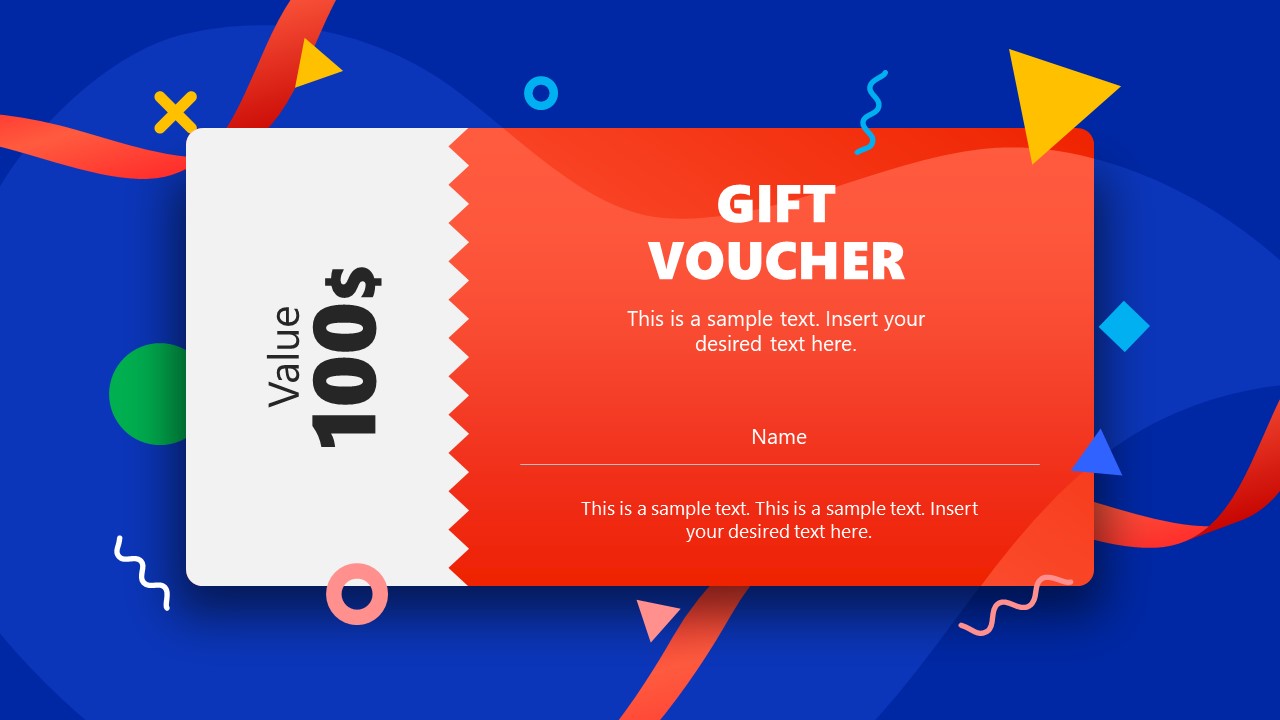 Creative Gift Voucher PowerPoint Template