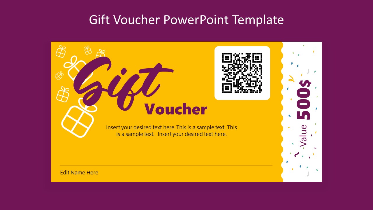 Gift Voucher PowerPoint Template
