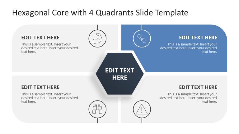 Point 2 Highlight Slide -Hexagonal Core Template - SlideModel