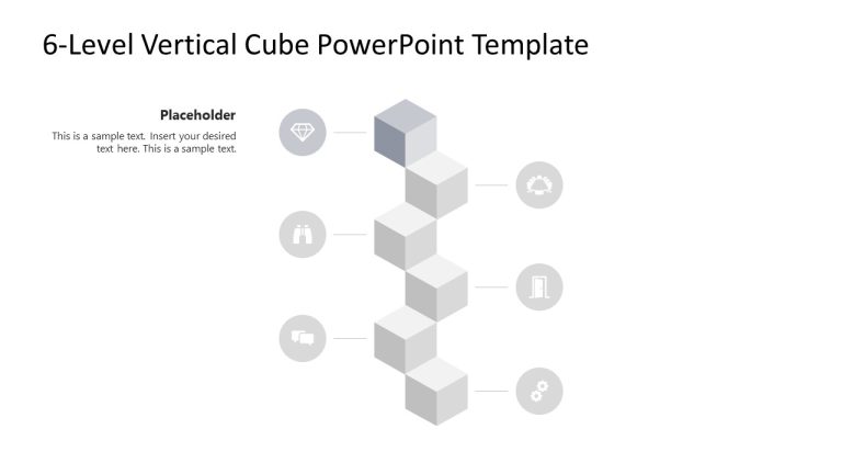 6-Level Vertical Cube Infographic Template for PowerPoint - SlideModel