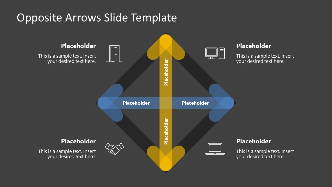 Opposite Arrows PowerPoint Template